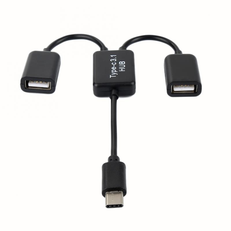 USB C Type C to Dual Port USB OTG HUB Cable USB C ... – Vicedeal