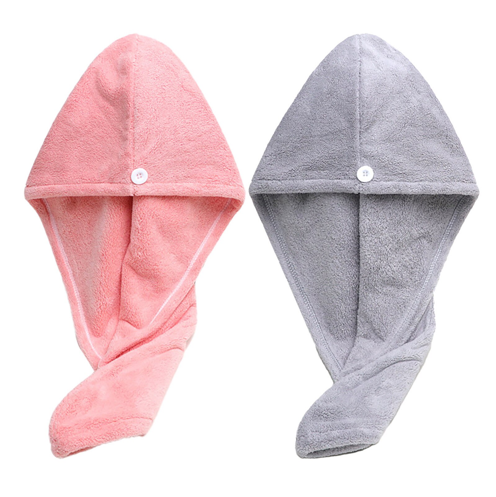 2PC bathroom dry hair towel cap long hair quick-dr... – Vicedeal