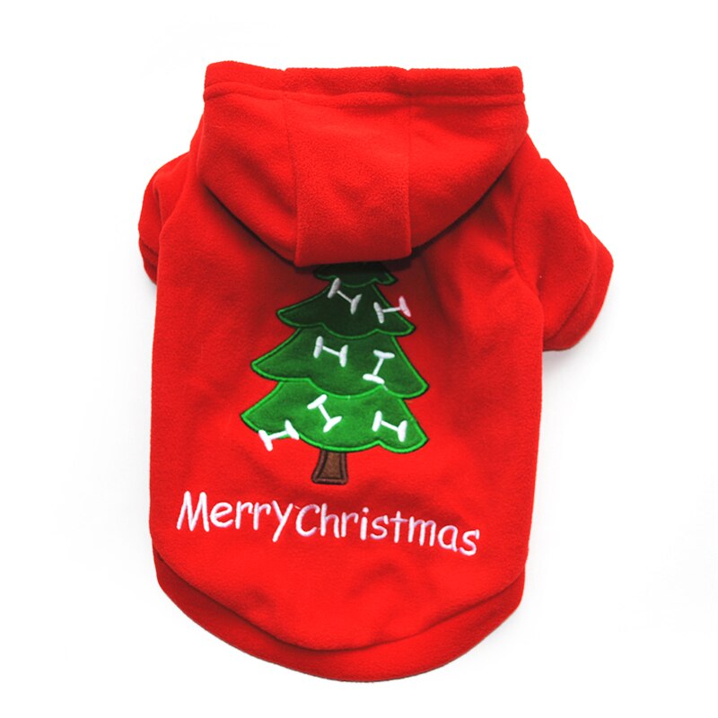Christmas Pet Red Dog Clothes For Clothing Amsll M... – Grandado