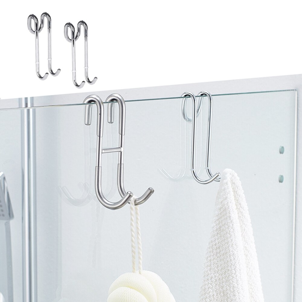 Stainless Steel Shower Hooks Glass Door Shower Hoo... – Grandado