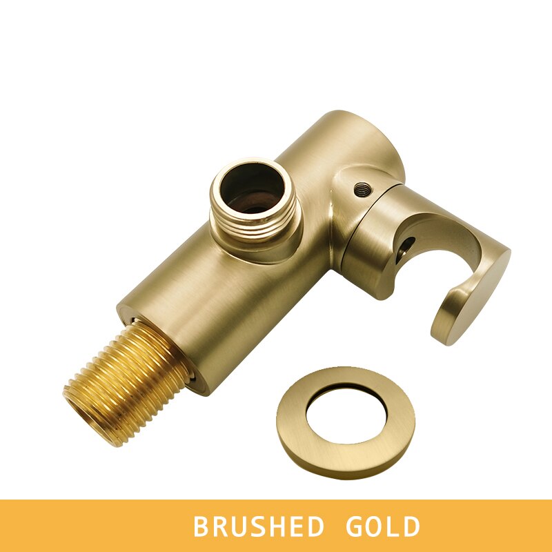 Brass Round Handheld Shower Head Brushed Gold Fini... – Grandado