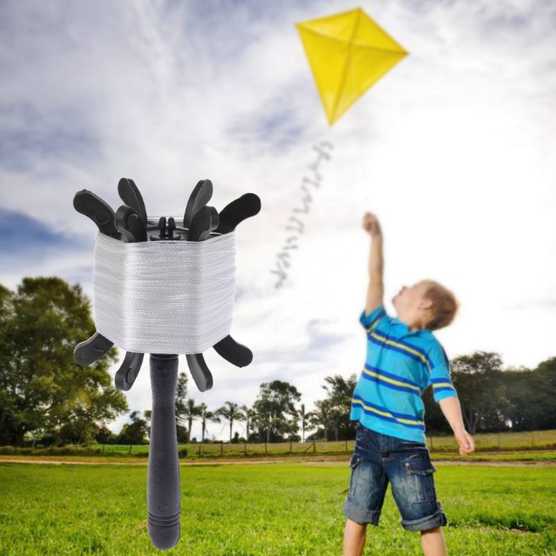 Outdoor Sport 100M Wit Flying Kite String Lijn Met... – Grandado