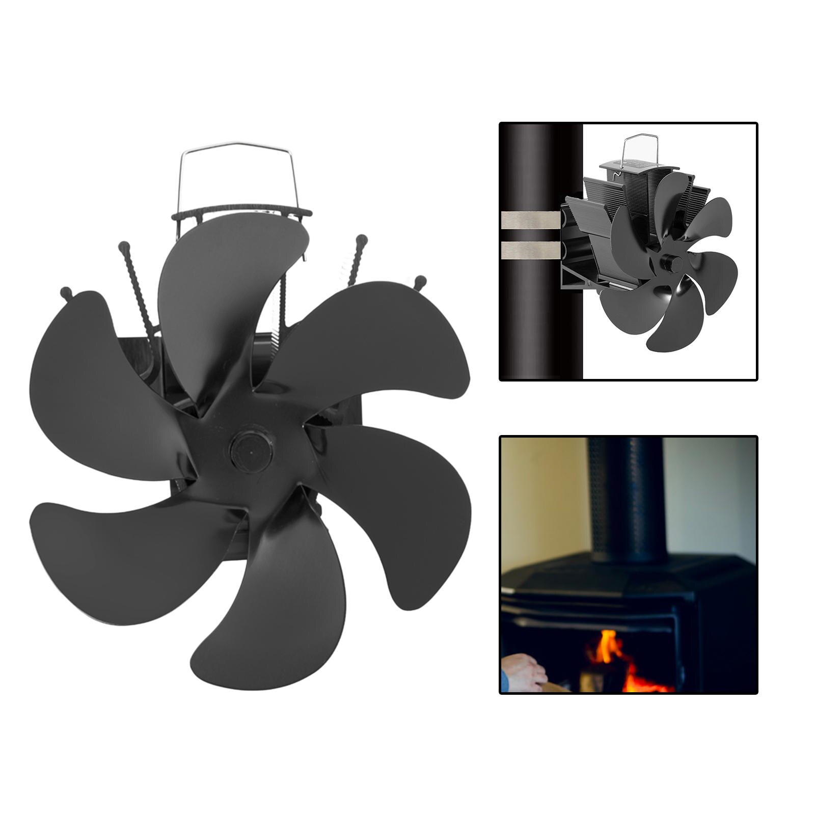 6 Blade Fireplace Fan for Wood Burning Stove Fan P... – Grandado