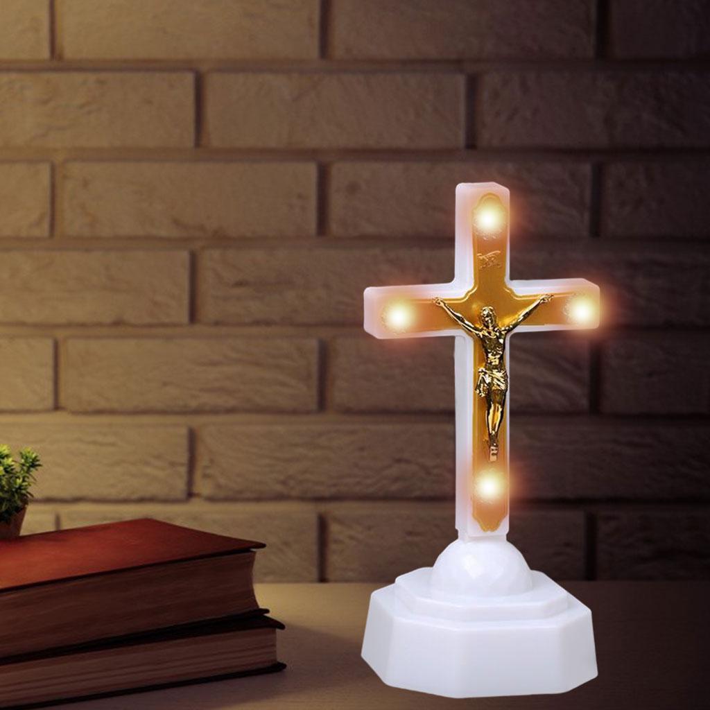 LED Light Christ Jesus Cross Home Church Pray Orna... – Grandado
