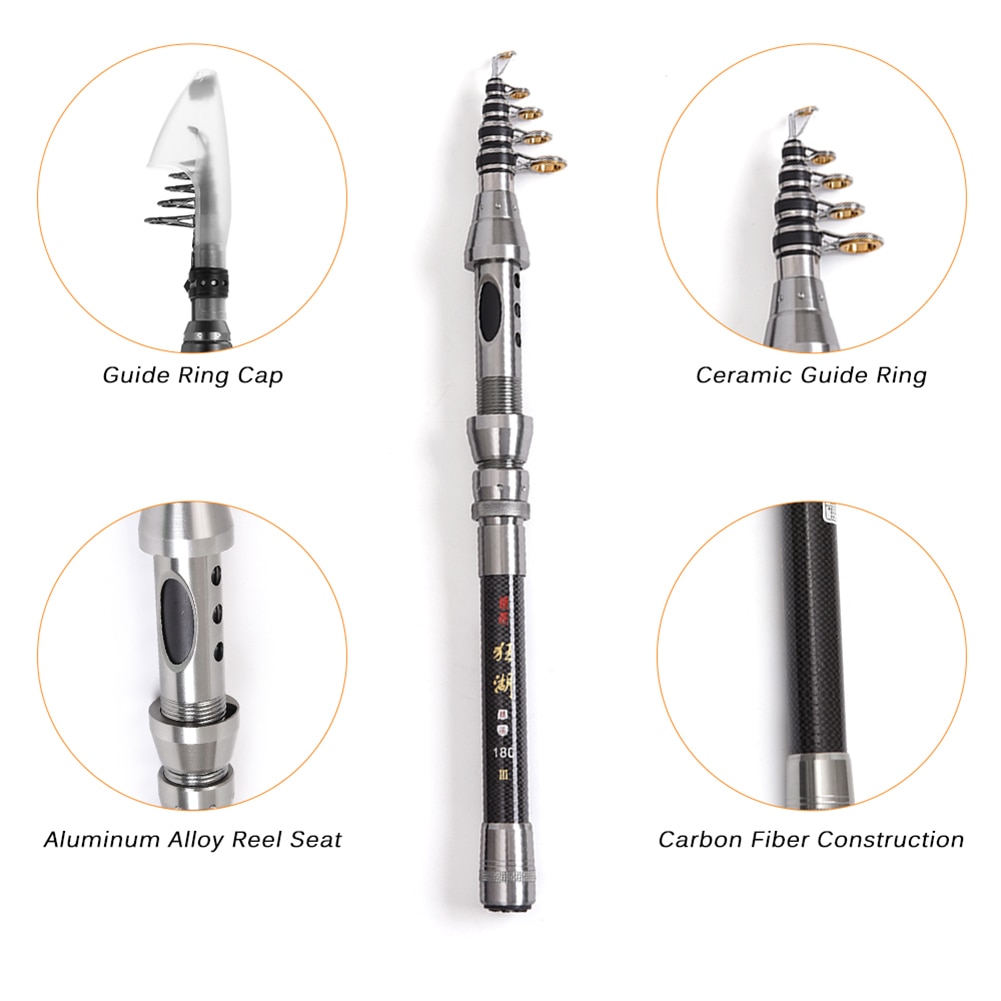 Telescopic Fishing Rod Spinning Reel+Line+Lures Ho... – Grandado