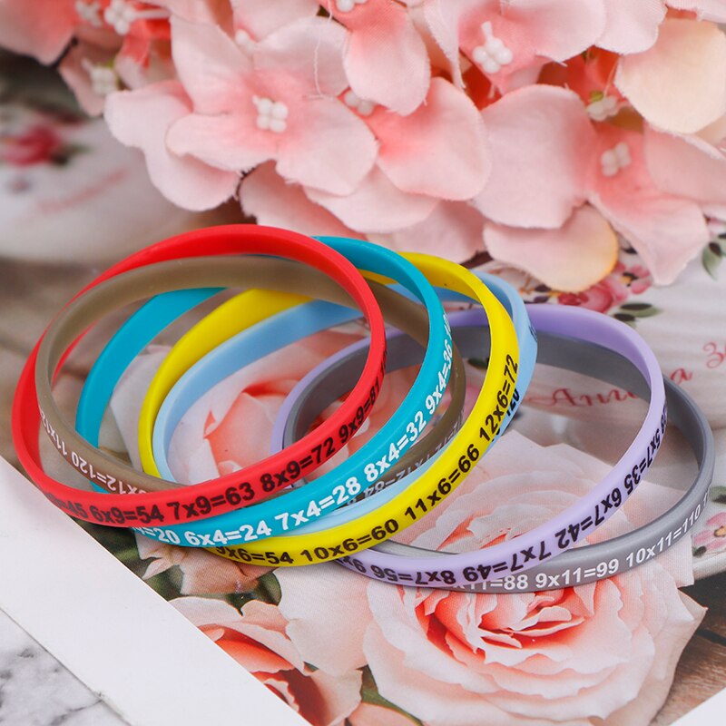 12Pcs/Set Multiplication Tables Silicone Bracelet ... – Vicedeal