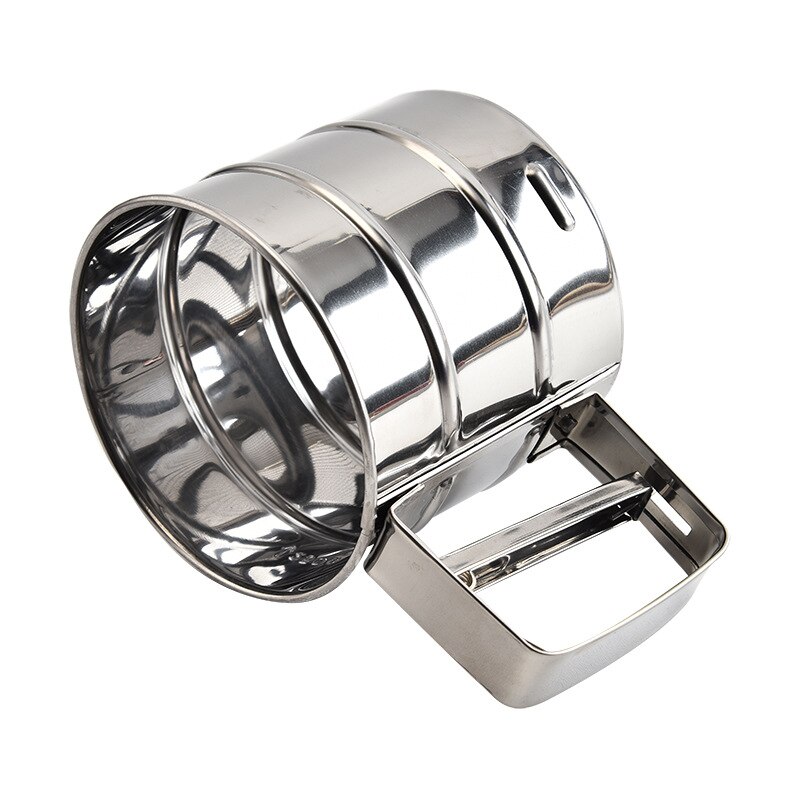 Stainless steel flour sifter Hand crank elastic st... – Grandado