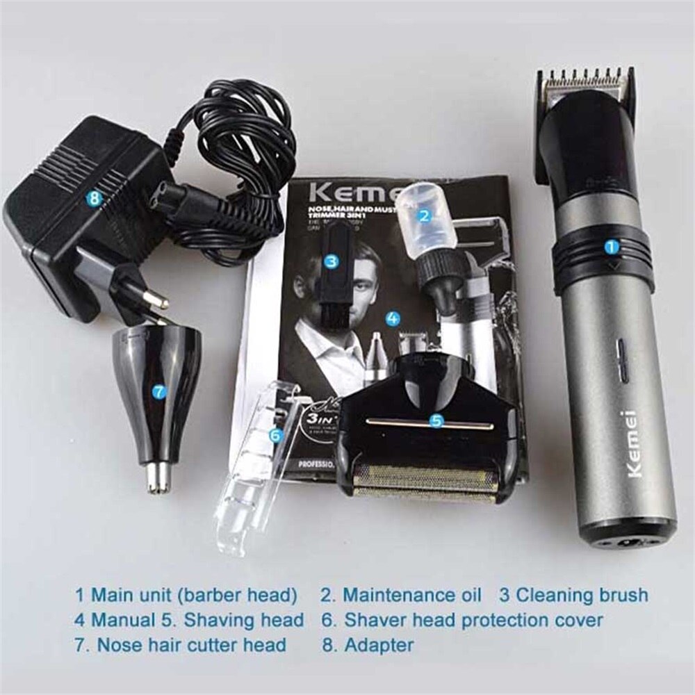 Kemei 3 In 1 Electric Shaver Multifunctional Recip... – Grandado