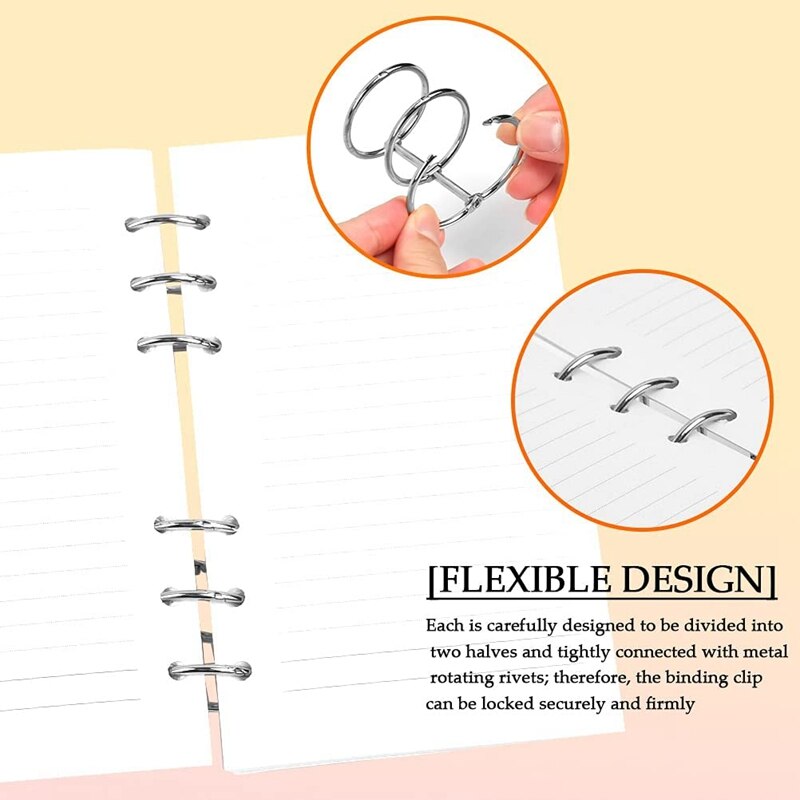 20Pcs 3 Ring Book Rings Leaf Binders Office Book R... – Grandado