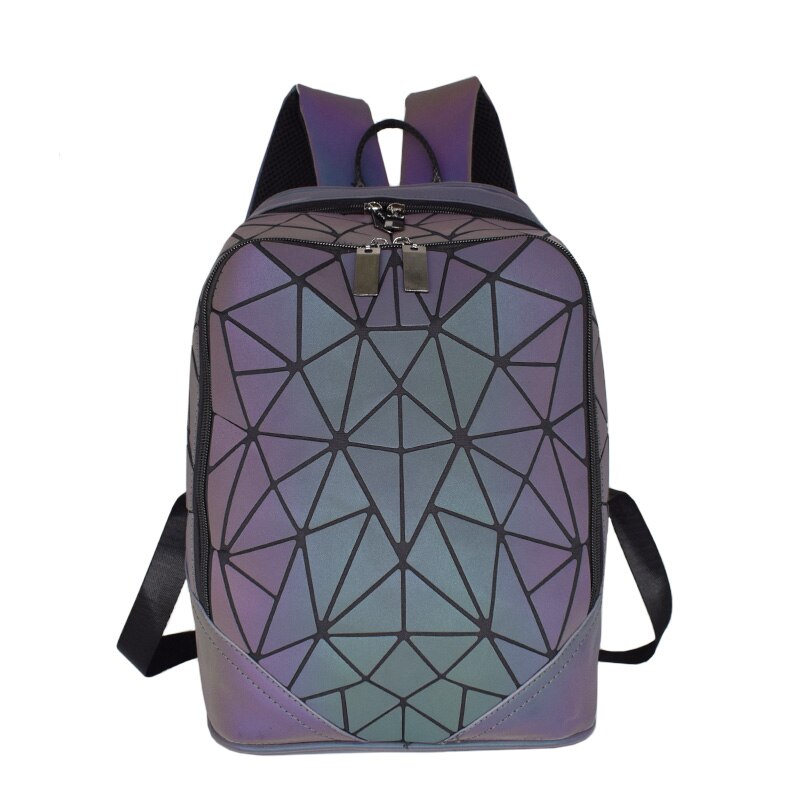 women backpack holographic geometric luminous bag ... – Vicedeal