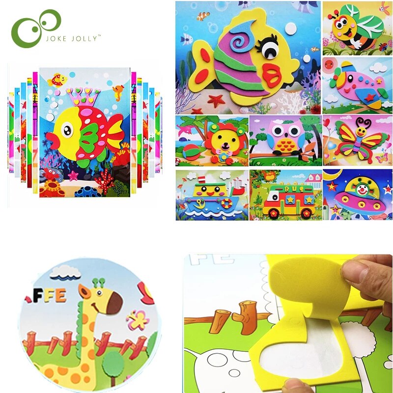 20Pcs 3D Kids EVA Sticky Mosaics Puzzle DIY Foam E... – Vicedeal