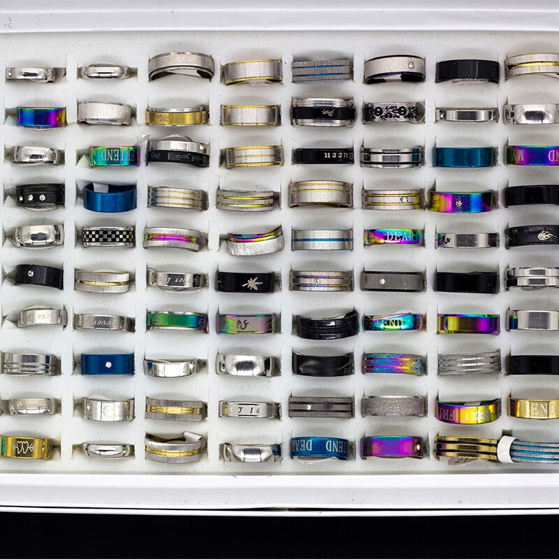 20 Stuks/partij Mix Roestvrij Stalen Ringen Goud/Z... – Vicedeal