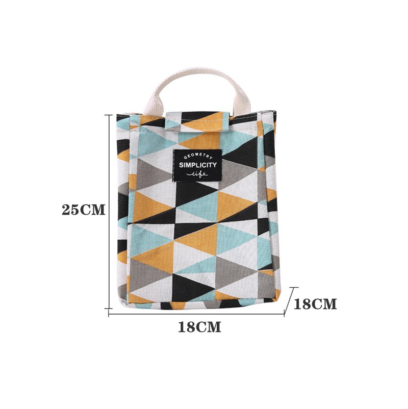Purdored 1 Pc Mode Geometrie Patroon Lunch Tas Voe... – Grandado