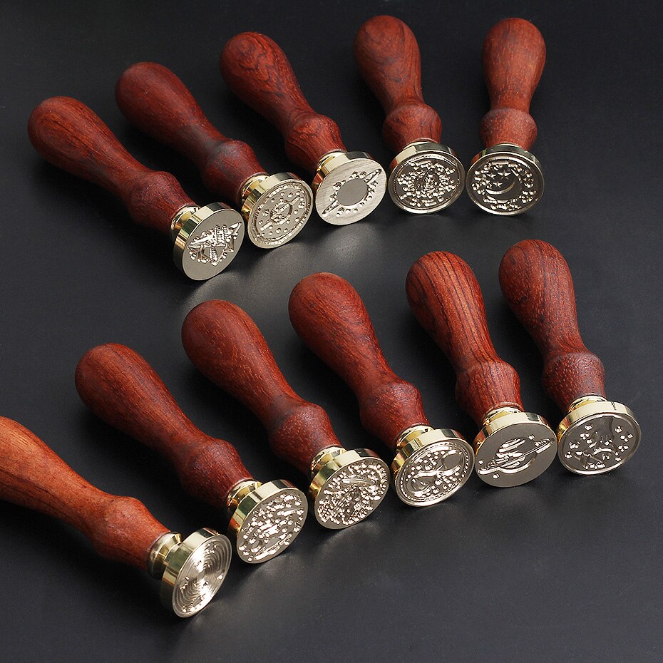 Retro Wooden Stamp Antique Metal Sealing Wax Stamp... – Vicedeal