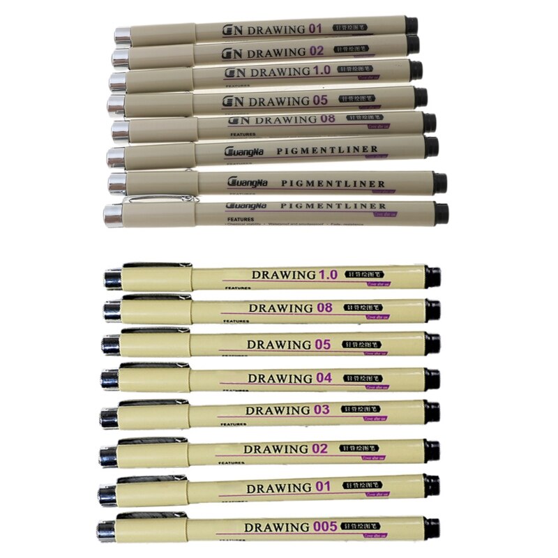 6/7/8/9pcs Black Technical Graphic Fine Hook Line ... – Vicedeal