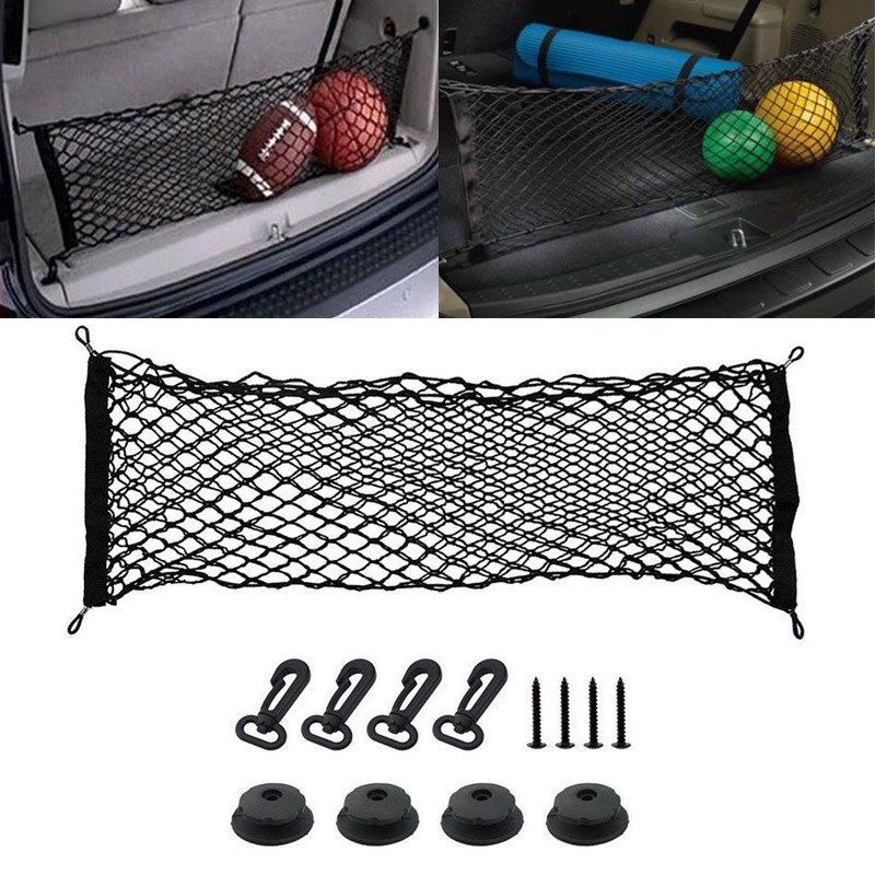 4 HooK Car Trunk Cargo Mesh Net Luggage Cargo Lugg... – Grandado