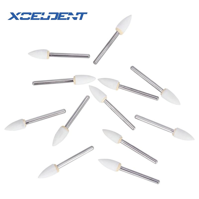 12Pcs Dental Flame White Stone Polishing FG Burs F... – Grandado