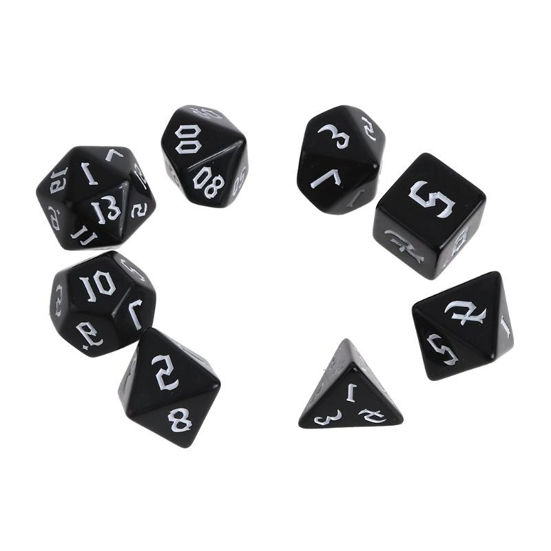 7 Pcs Resin Polyhedral Dices Numbers for DND RPG M... – Vicedeal