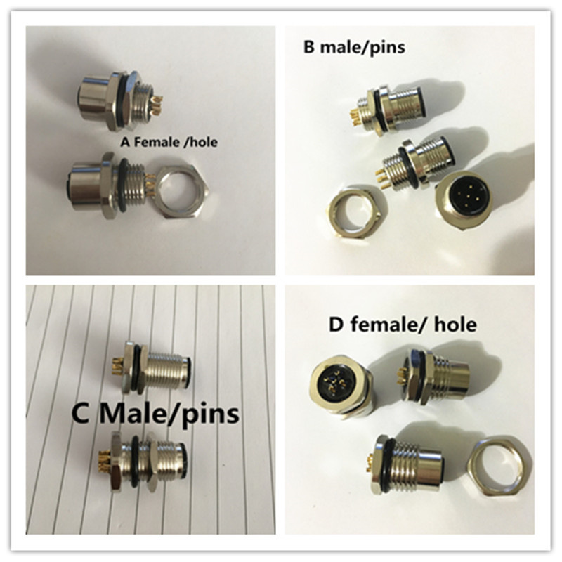 M12 Flange Socket Sensor Stainless Steel Connector... – Grandado