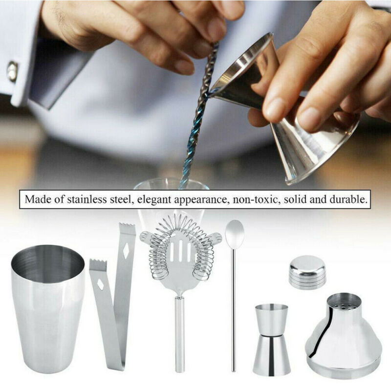 5pcs 350ML Stainless Steel Cocktail Hand Shaker Mi... – Grandado