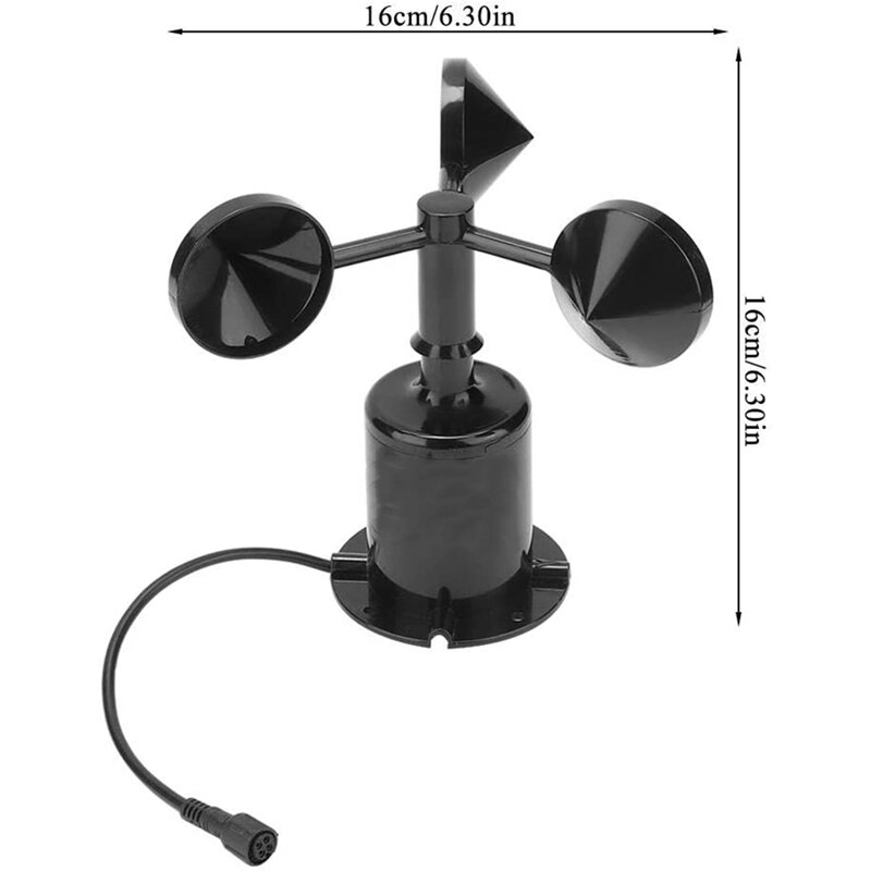 Tres tazas velocidades de viento anemómetro Sensor... – Grandado