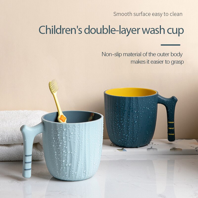 Children's Double-layer Brushing Cup Simple Mo... – Vicedeal