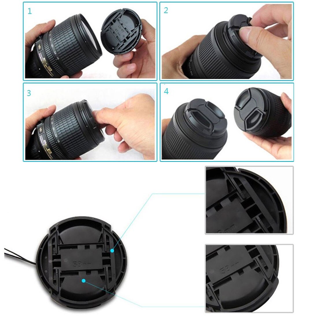 Universele Camera Lens Cap 67/72/77/82mm Verschill... – Vicedeal
