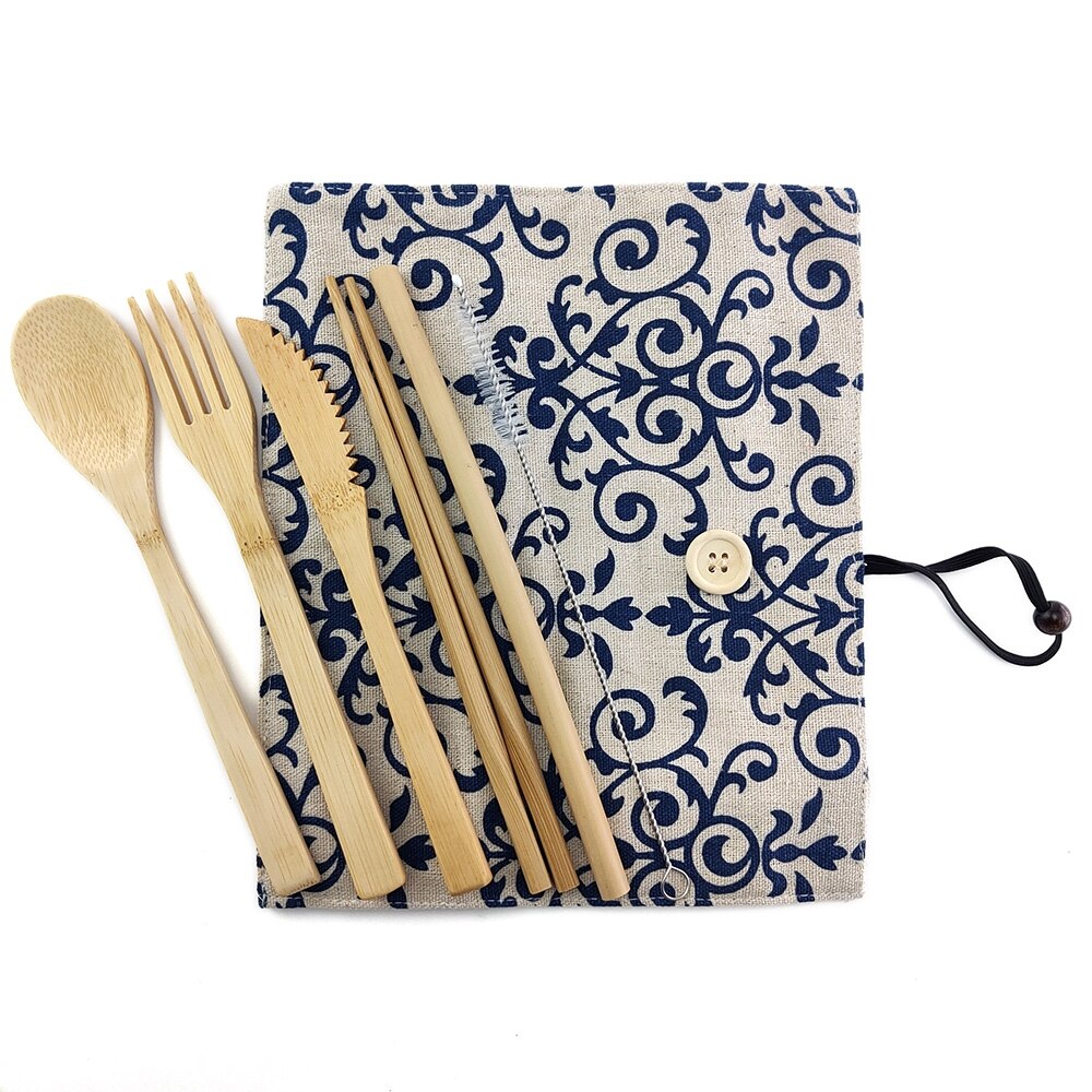 Eco-Friendly Bamboo Utensils travel Cutlery Set Wo... – Grandado