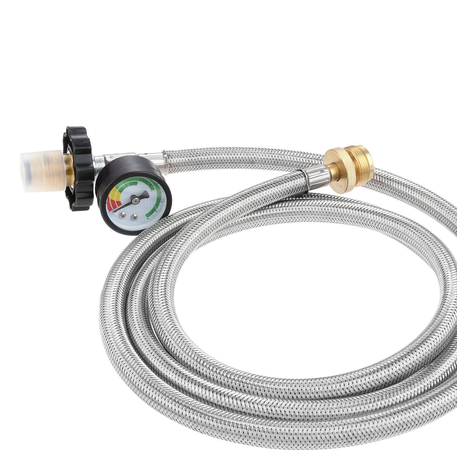 6FT Braided Propane Hose with Meter Gauge Cylinder... – Grandado
