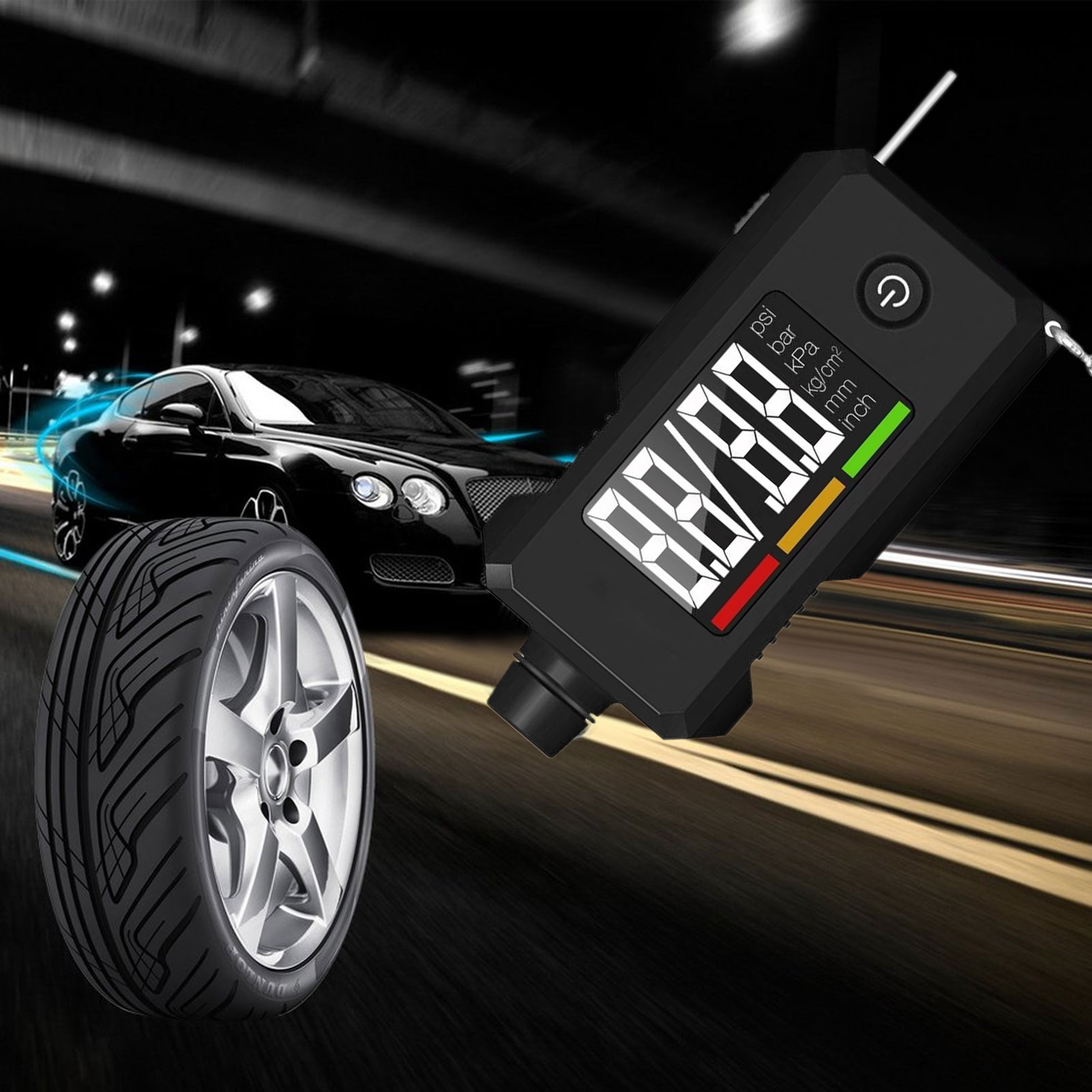 Car Tyre Pressure Gauge And Tread Depth Gauge 2-in... – Grandado