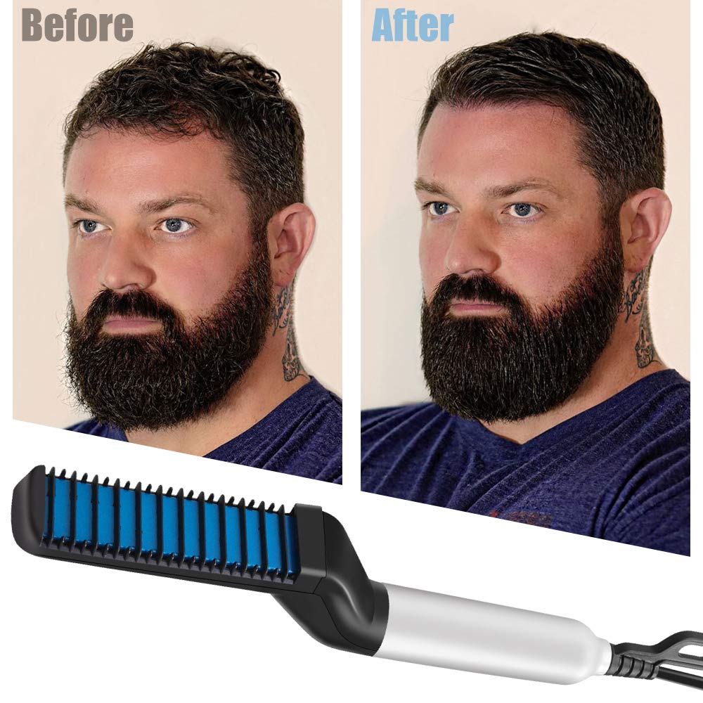 Multifunctional Hair Comb Brush Beard Straightener... – Grandado