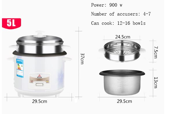 Electric rice cooker 1.5l 2L3L4L 5L 6L kitchen app... – Grandado