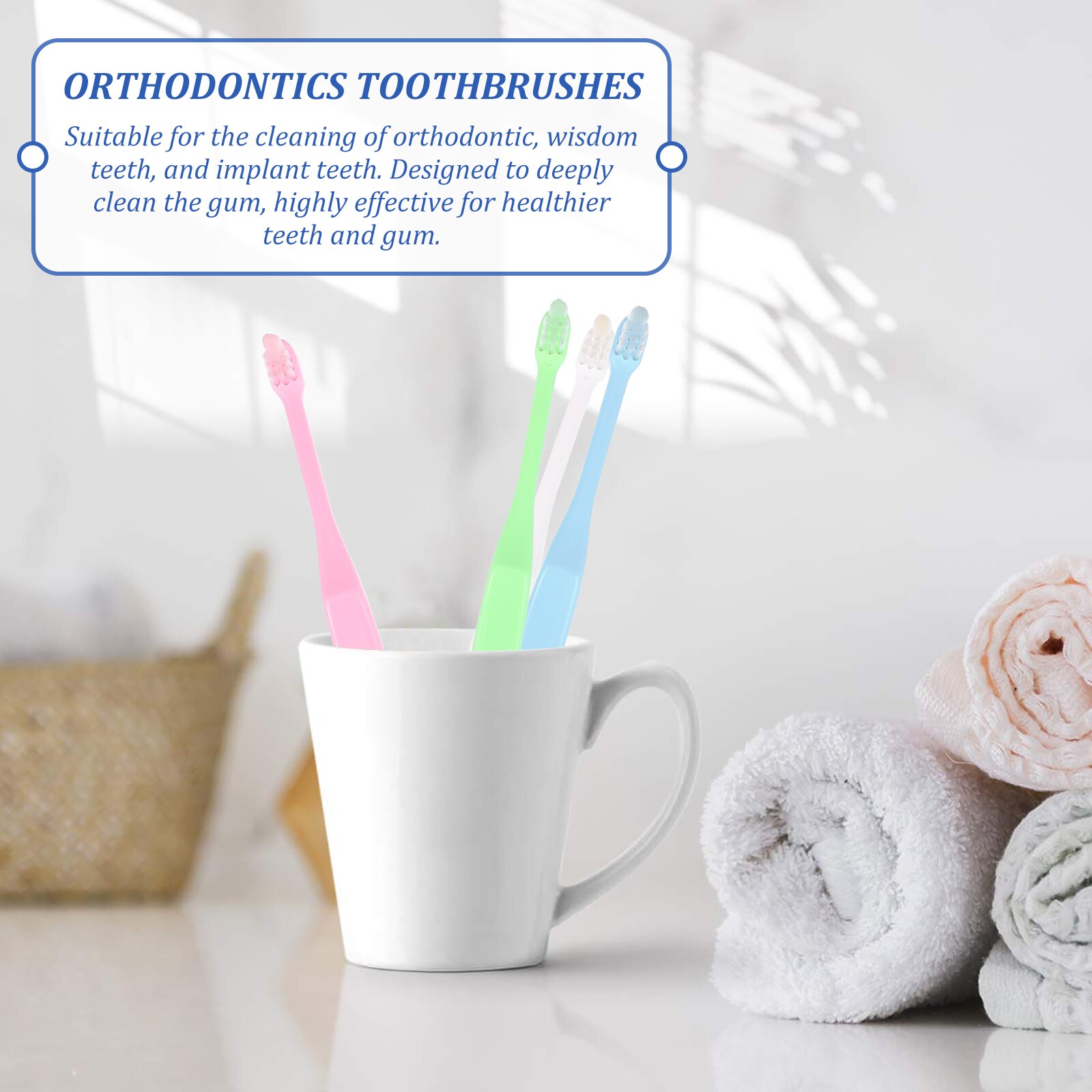 4Pcs Single-end Toothbrushes Concave Shape Toothbr... – Grandado