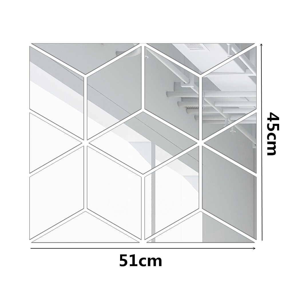 Mirror Wall Sticker 3D Mirror Acrylic Wall Sticker... – Grandado