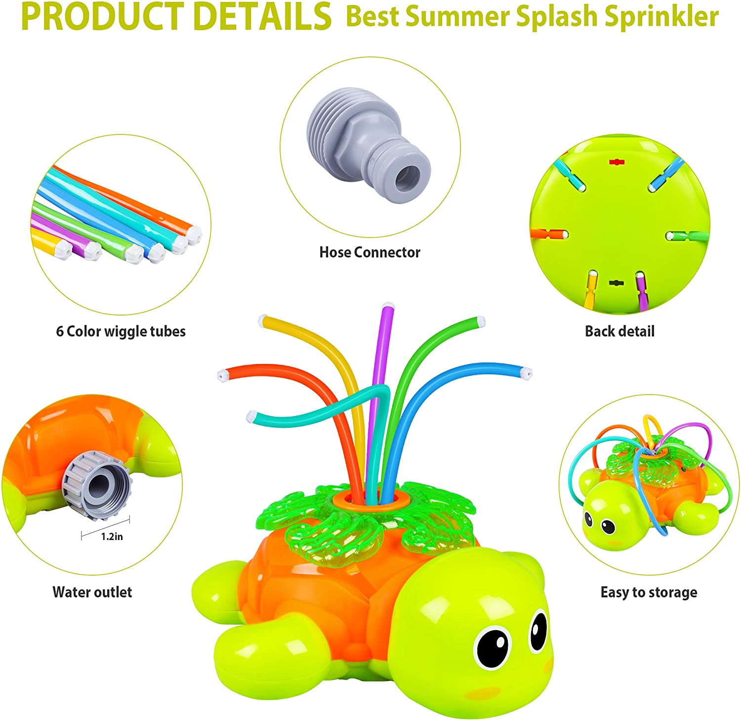 Outdoor Sprinkler Toy for Kids Backyard Rotating T... – Grandado