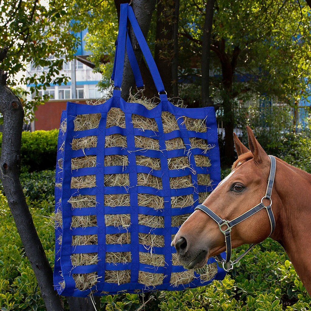 Equestrian Horse Slow Feed Horse Hay Bag with Divi... – Grandado