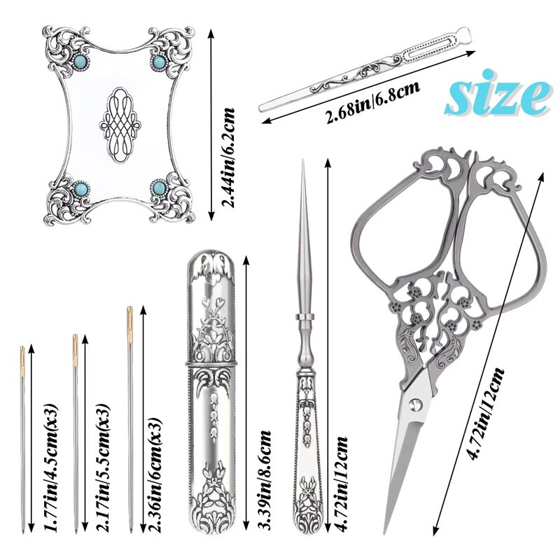 SHWAKK Embroidery Scissors Kit European Antique Vi... – Grandado