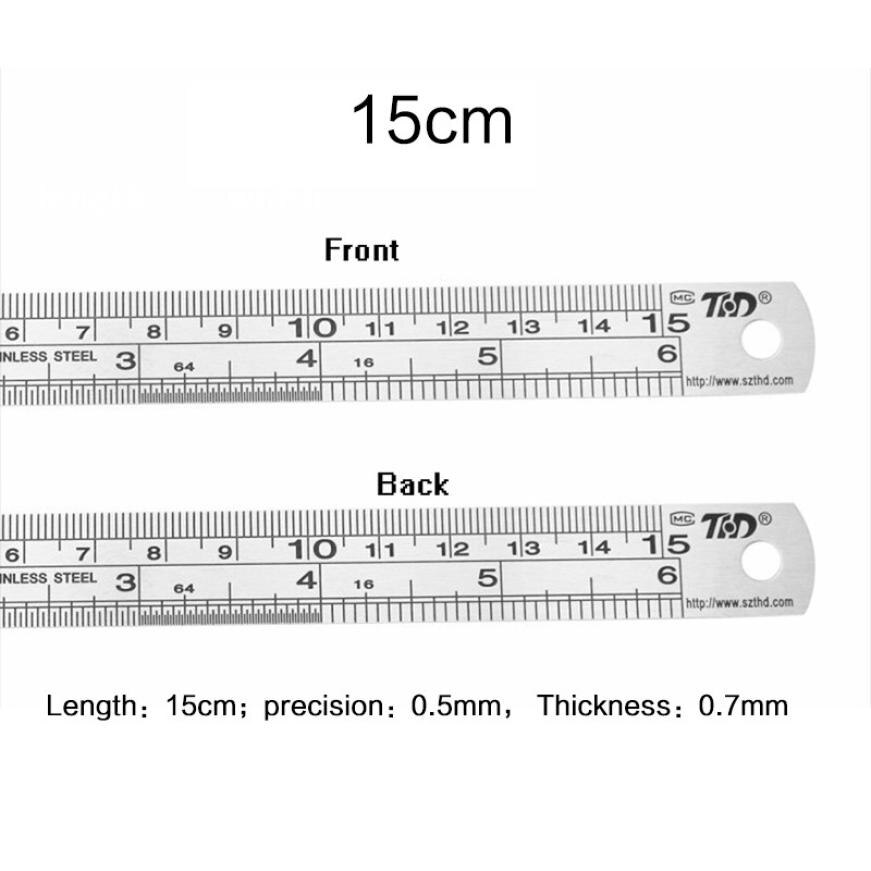 Steel Ruler 15cm/20cm/30cm/40cm/50cm Stainless Ste... – Grandado