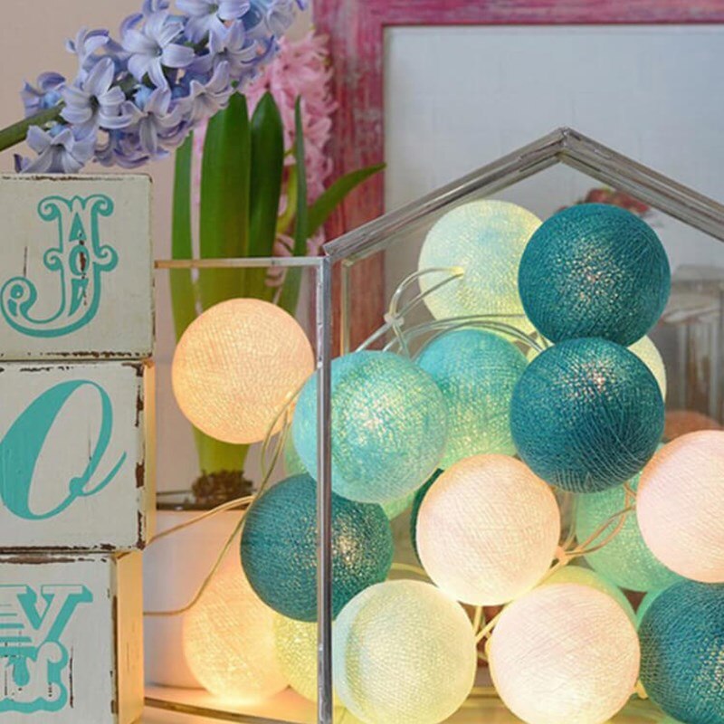 Cotton Ball Light Street Garland Led Chain String ... – Grandado