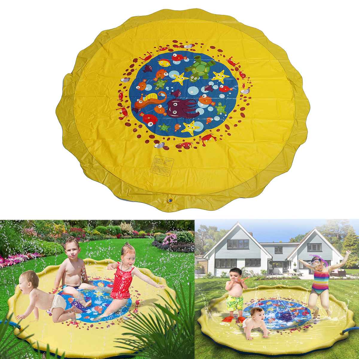 Water Strooi Splash Play Mat Opblaasbare Splash Ma... – Grandado