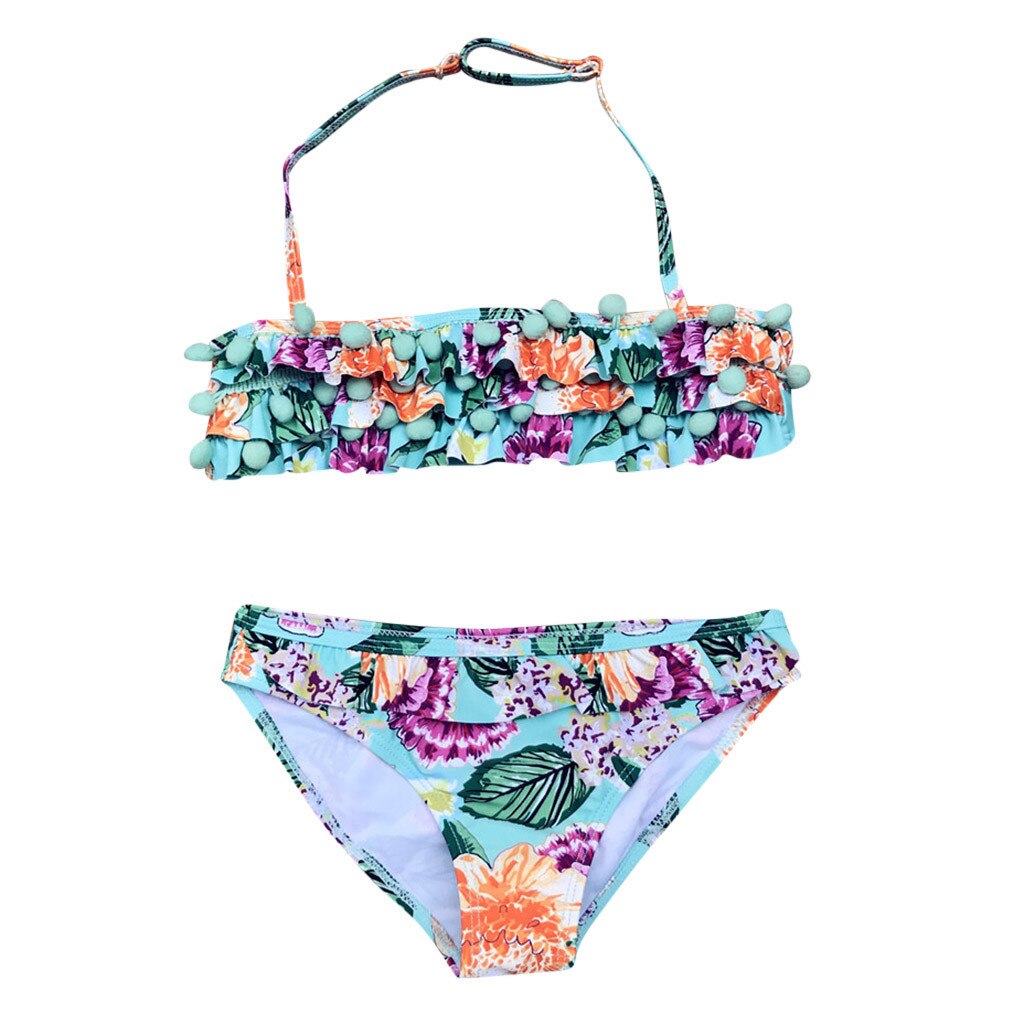 Girls swimwear summer Toddler Kids Baby Girls Ruff... – Vicedeal