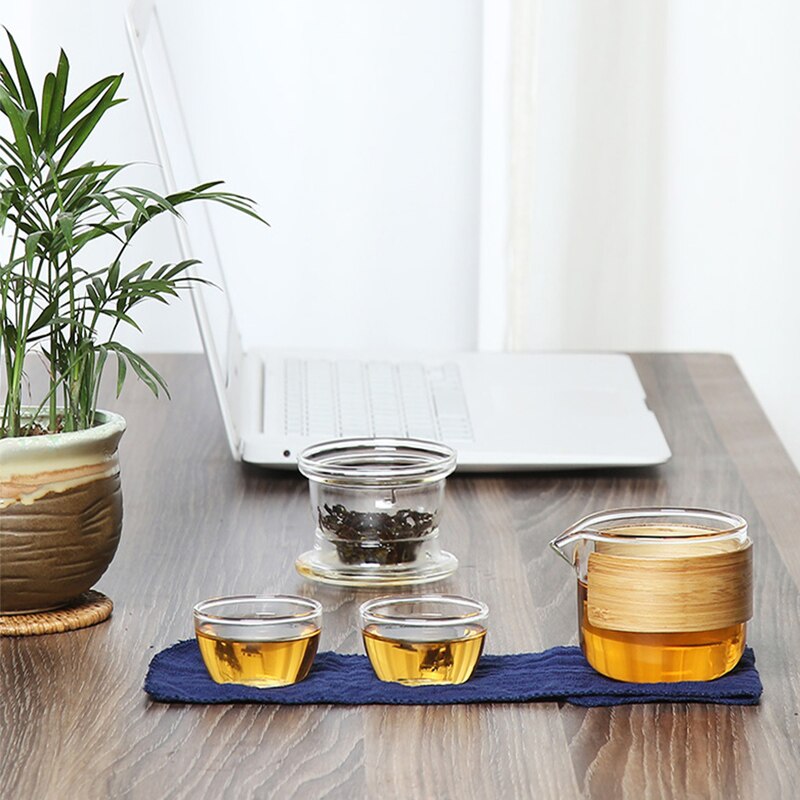 JIEWU Japanese Glass Tea Set With Bag Portable Tra... – Grandado