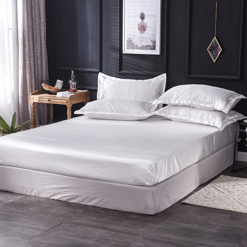 Satin Bedsheet Mattress Cover Faux Silk Flat Sheet... – Grandado