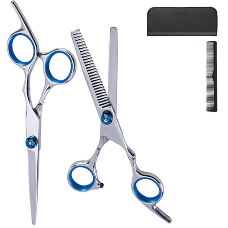 Hairdress Scissor Set Kit HairCut Barber ShearsSte... – Grandado