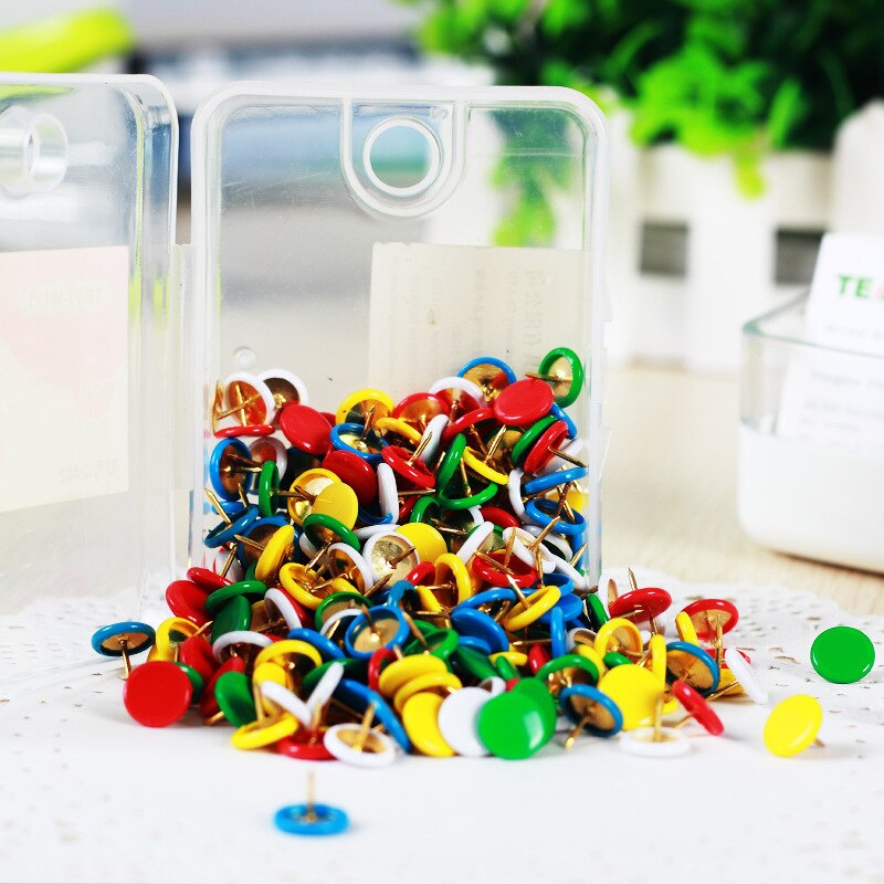 100 pcs/lot DIY Colorful Metal Thumbtacks Drawing ... – Grandado