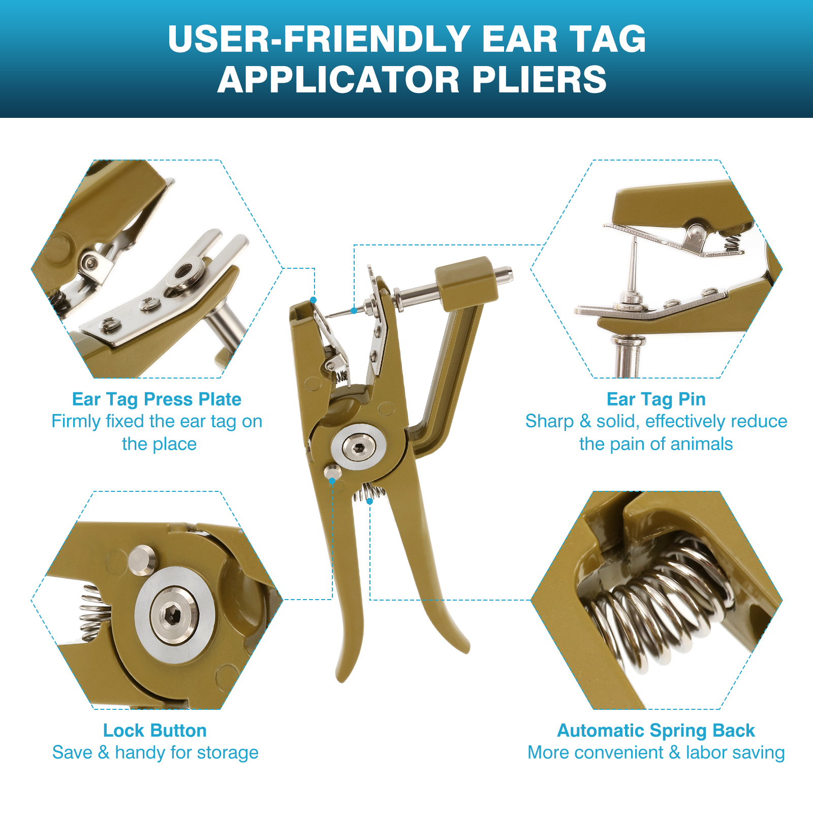 Livestock Identification Numbered Ear Tags for Cat... – Vicedeal