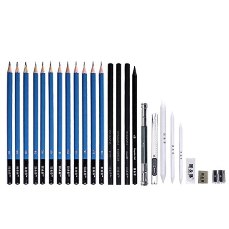 Portable Sketch Pencil Set 24pcs Stationery Painti... – Vicedeal