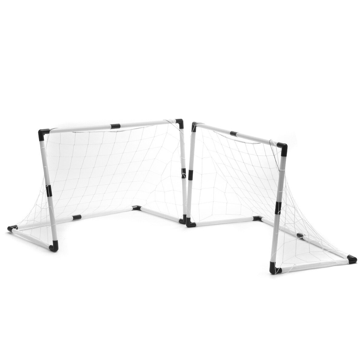 2 Sets Kids Football Soccer Goals Ball Pump Portab... – Vicedeal