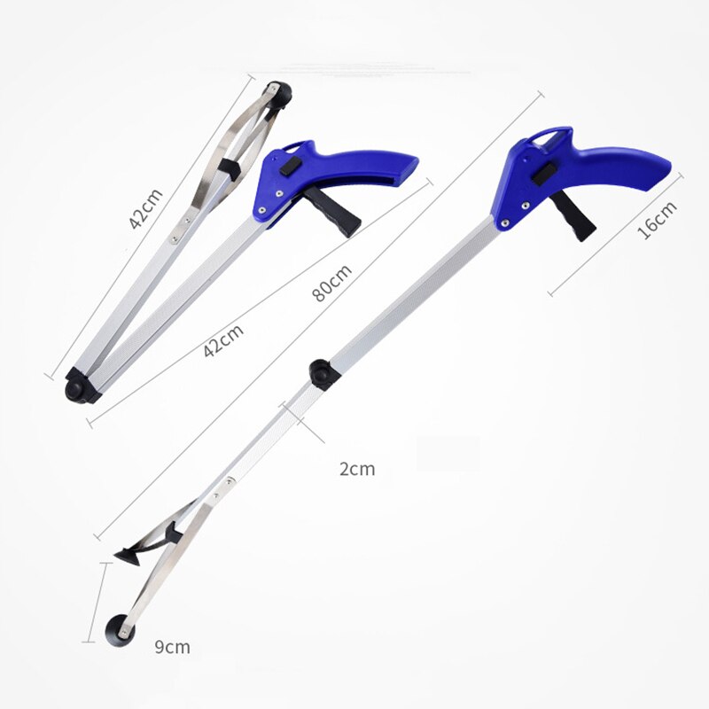 82cm Foldable Litter Reachers Pickers Pick Up Tool... – Grandado
