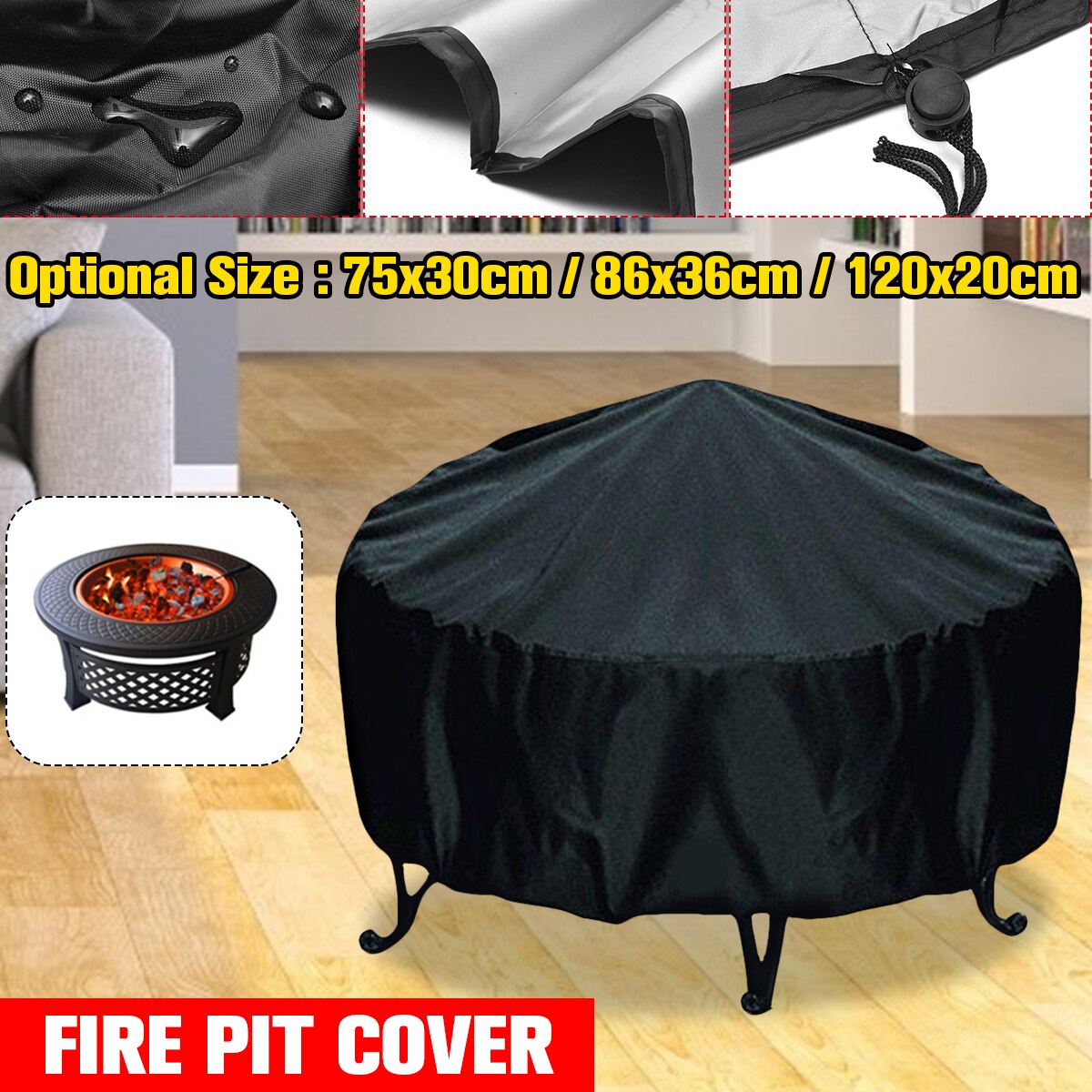 Outdoor Waterproof Patio Fire Pit Cover Uv Protect... – Vicedeal